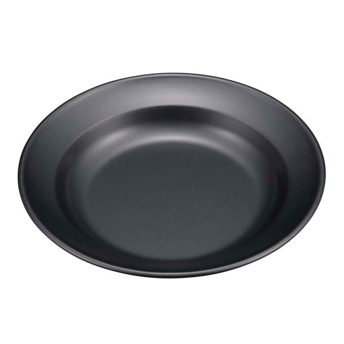 Captain Stag Metallic Black Coated Curry Plate Round UH-0061