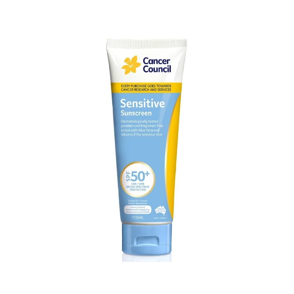 Cancer Council Australia 澳洲防癌協會 Sensitive Sunscreen 抗敏水潤防曬乳SPF 50+ 110