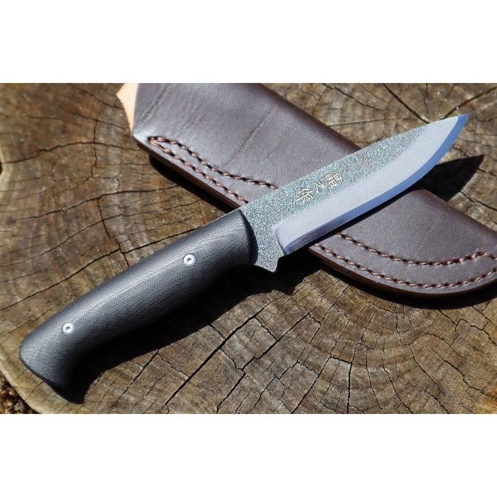 TOYOKUNI KNIFE Full Tang Black Hammer 104mm 土佐原白鋼龍骨刀