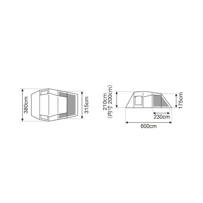 Snow Peak Entry 2 Room Elfield TP-880R Snow Peak Entry 2 Room Elfield TP-880R