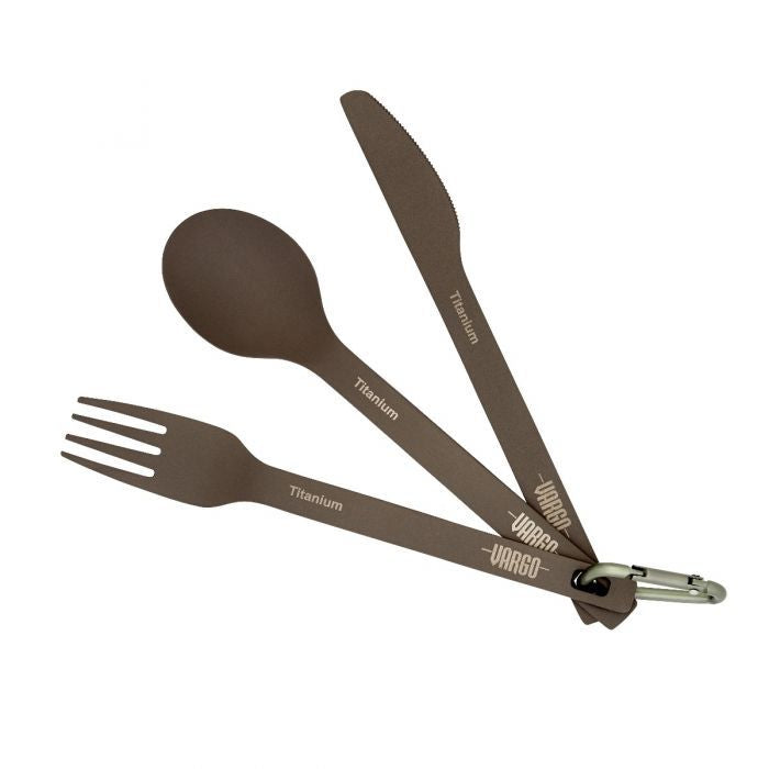 Vargo Titanium Spoon, Fork, Knife Set T-216 超輕鈦餐具組